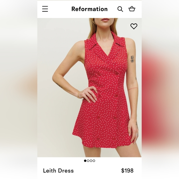 Reformation | Dresses | New With Tag Red Leigh Reformation Dress | Poshmark
